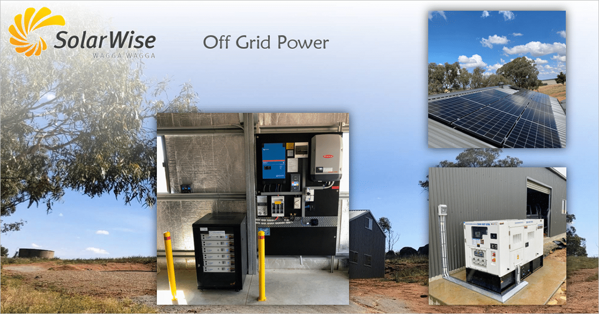 Off grid power - Solarwiseww.com.au